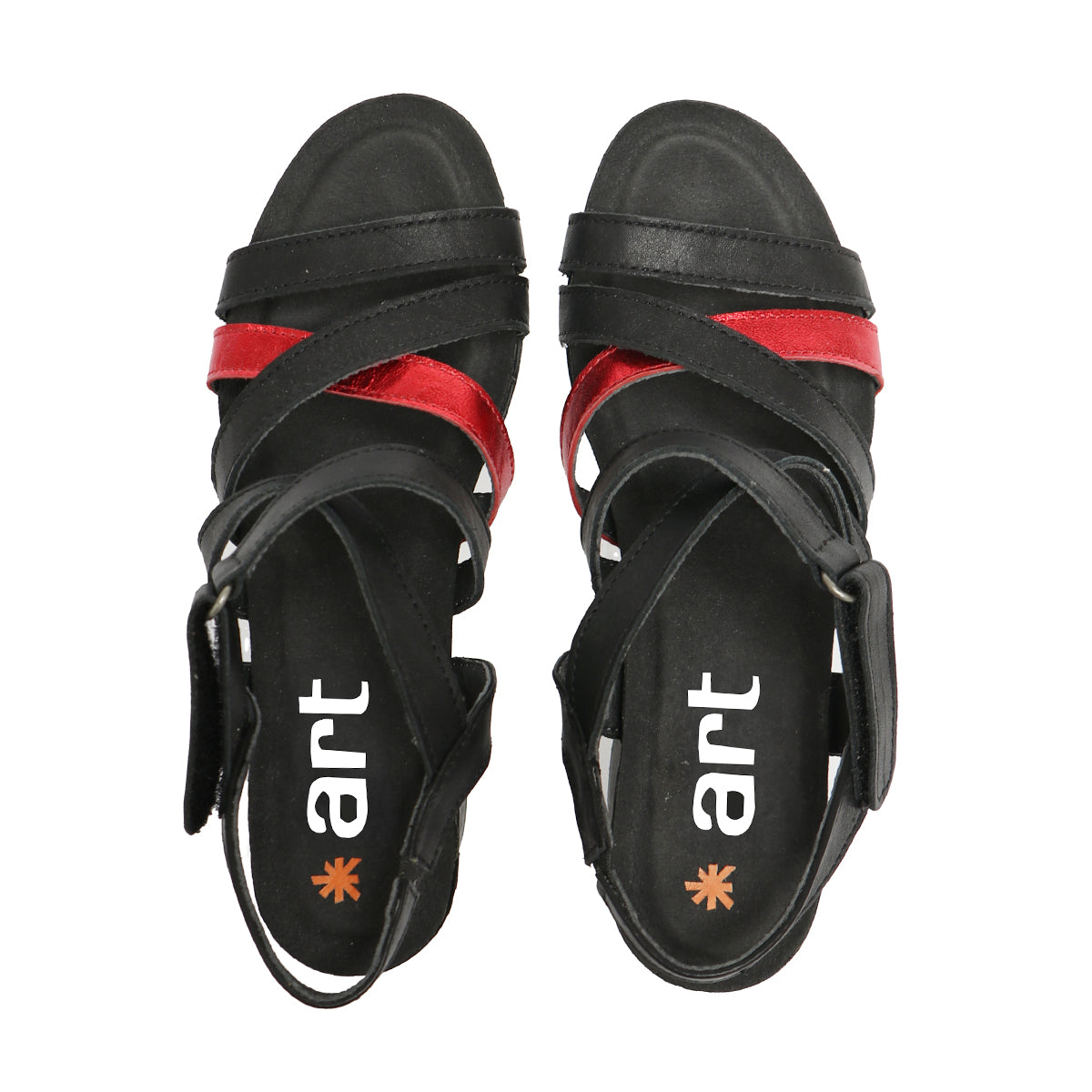 Judith Black-Red Extra Flex Sandals – shoes republic