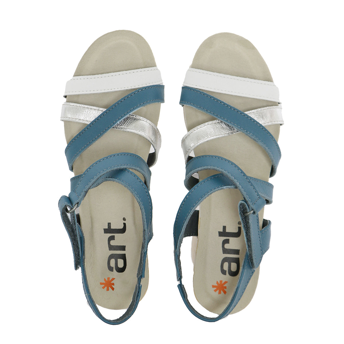 Judith White-Blue Extra Flex Sandals – shoes republic