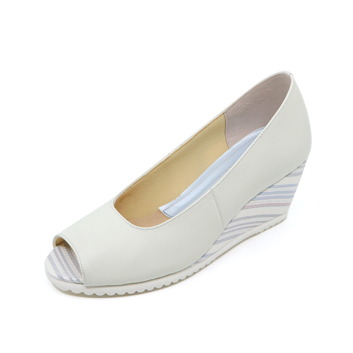 RISA White Combi WEDGES – Shoes Republic