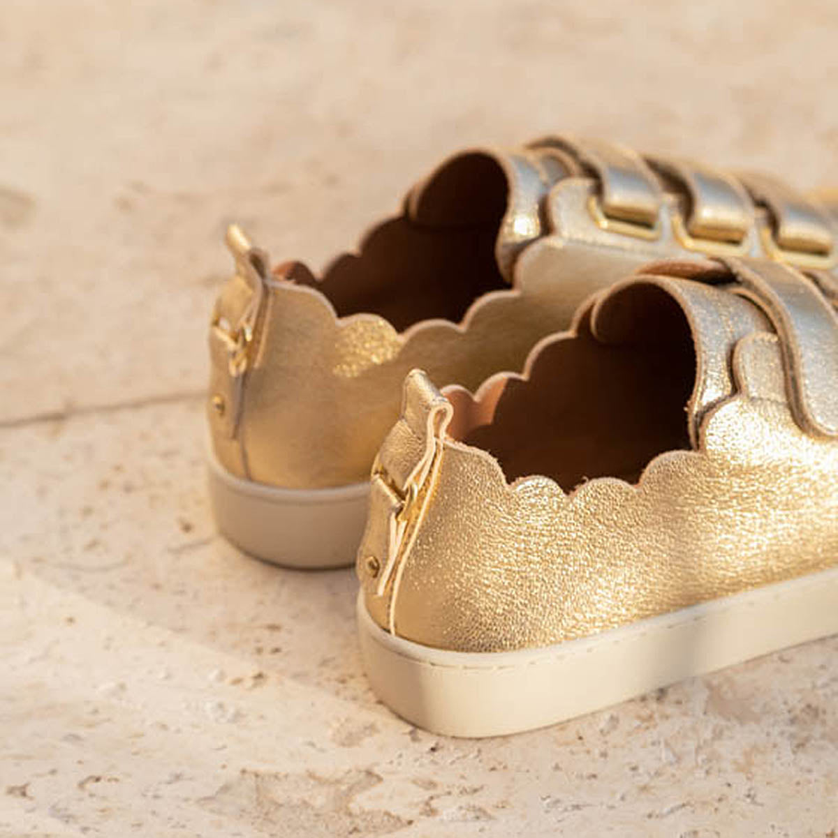 Julianne Gold Soft Sneakers – shoes republic